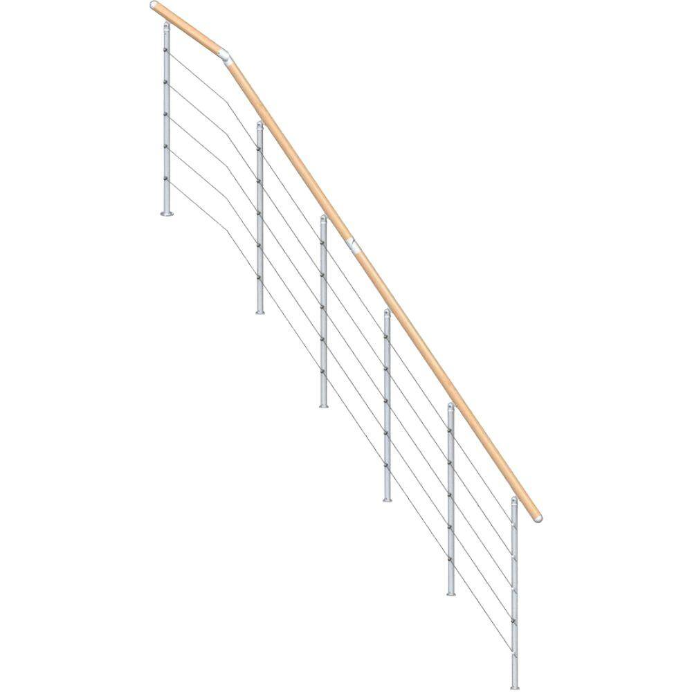 Dolle Rome 2nd Side Optional Gray Steel Stair Railing 68320 - The Home ...