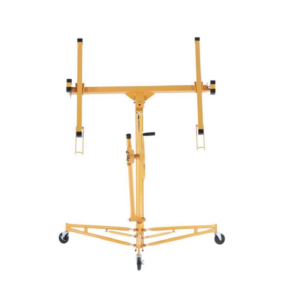Amucolo 11 ft. Yellow Drywall Lift Panel Lift Drywall Panel Hoist Jack ...