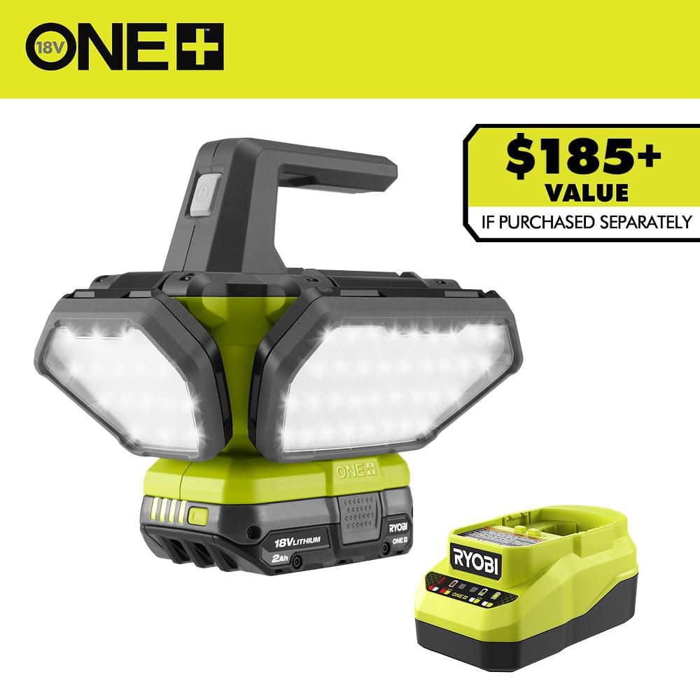 RYOBI ONE+ 18V Cordless 360° Light with 2.0 Ah Battery and Charger Kit ...