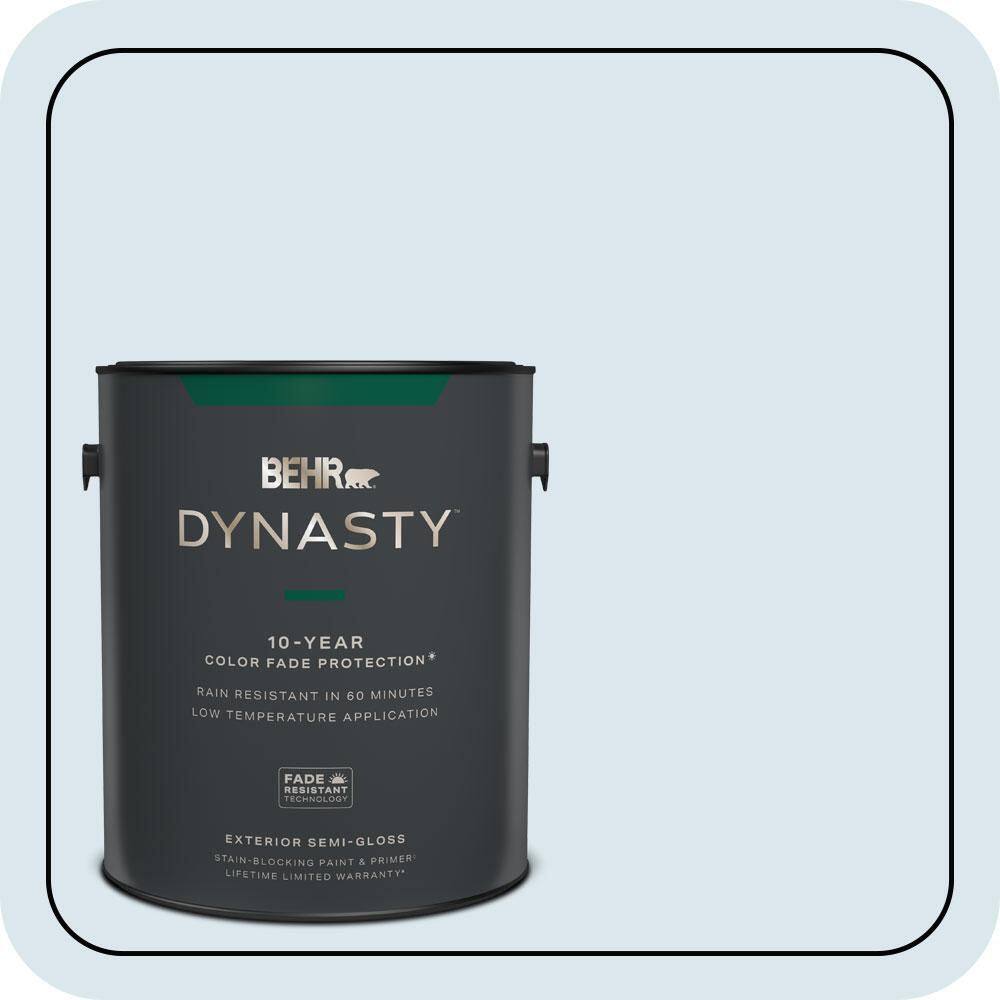 BEHR DYNASTY 1 gal. #570A-2 Geyser Semi-Gloss Exterior Stain-Blocking ...