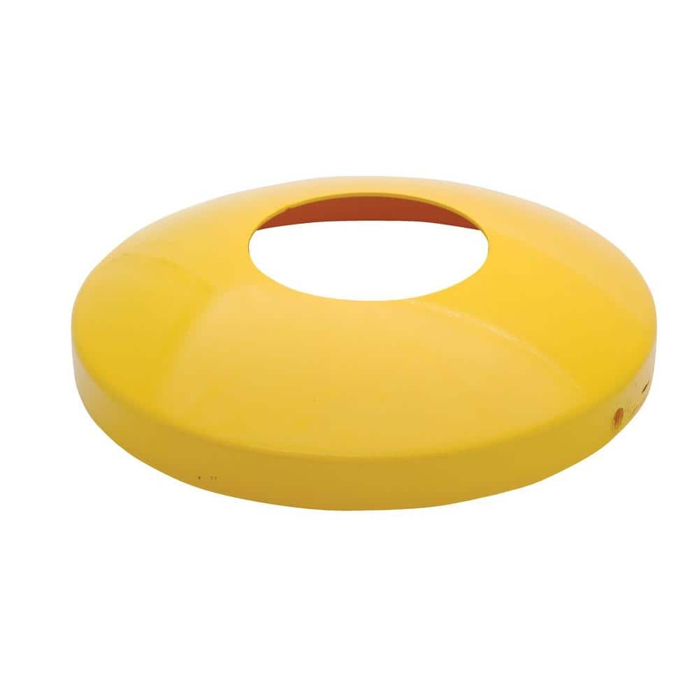 Vestil 4.5 in. Round Yellow Steel Protective Dome for Bollards DOME-4.5 ...
