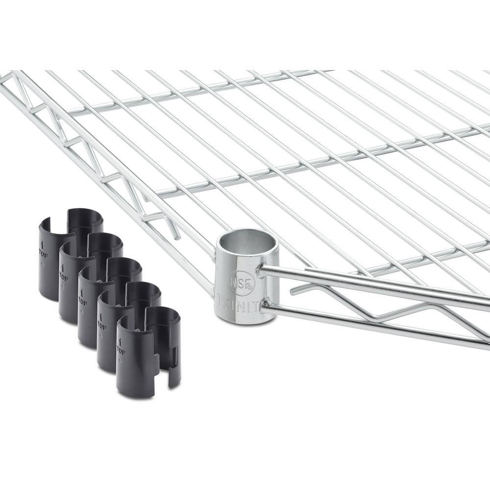 TRINITY 27 in. W X 18 in. D Individual NSF Chrome Color Corner Shelf ...