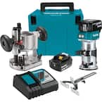 Makita 6.5 Amp 1-1/4 HP Corded Variable Speed Compact Router with 3 ...