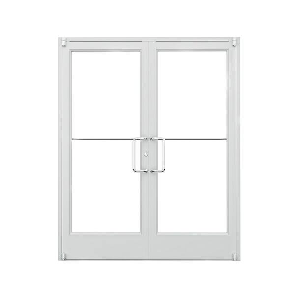 TEZA DOORS Teza 72 in. x 84 in. Silver Aluminum Storefront Door Full ...