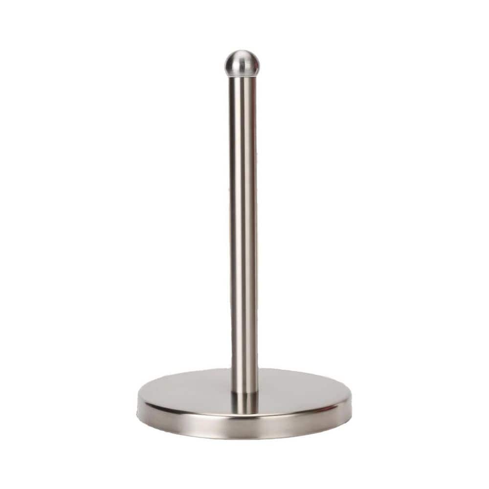Anqtovp Countertop Mount Brushed Nickel Paper Towel Holder Stand with ...