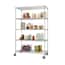 TRINITY EcoStorage Chrome 5-Tier Rolling Heavy Duty Steel Wire Shelving ...