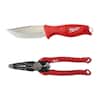 Milwaukee 4 in. Tradesman Fixed Blade Knife with 9 in. 7-in-1 High ...