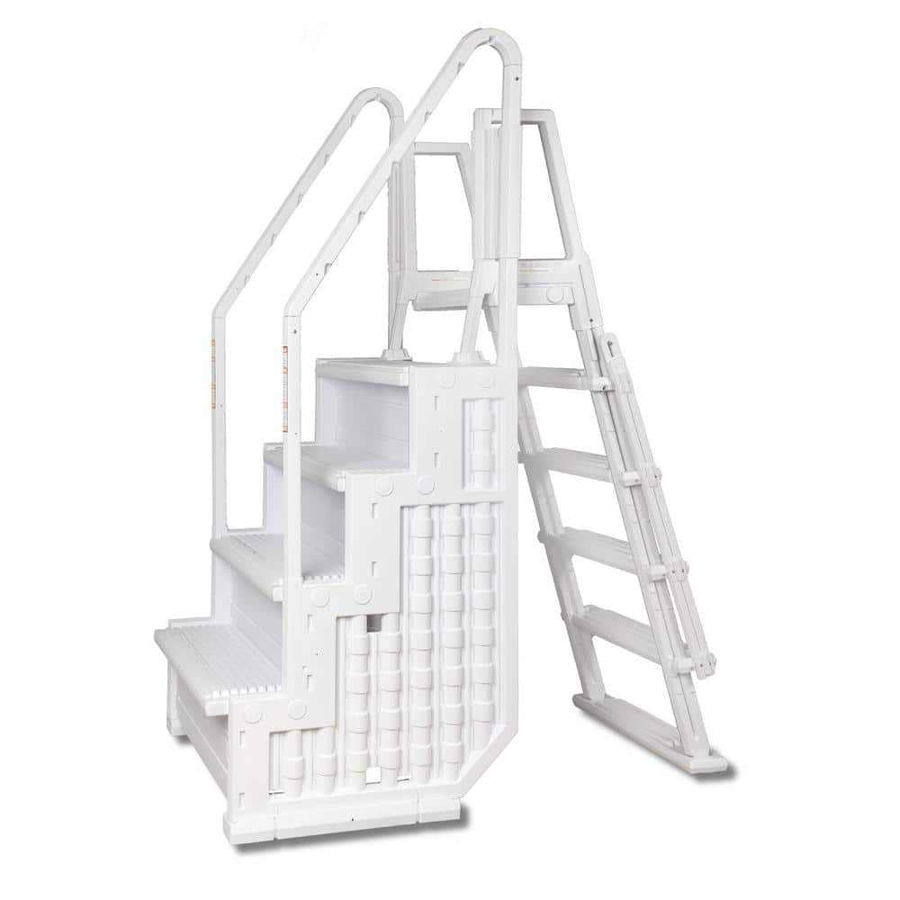 Reviews for Blue Wave Easy Pool Step with Outside Ladder for Above ...