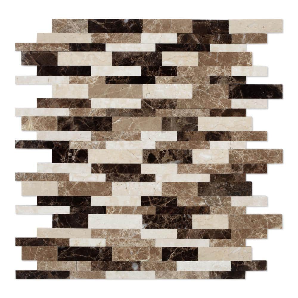 SpeedTiles Amber Brown 11.65 in. x 11.34 in. x 5 mm Stone Peel and ...
