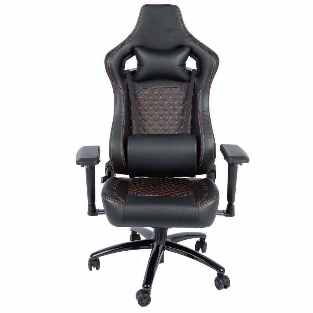 HIGHMORE Element Black Leather Adjustable Arm Gaming Chair HM-GC004-001 ...