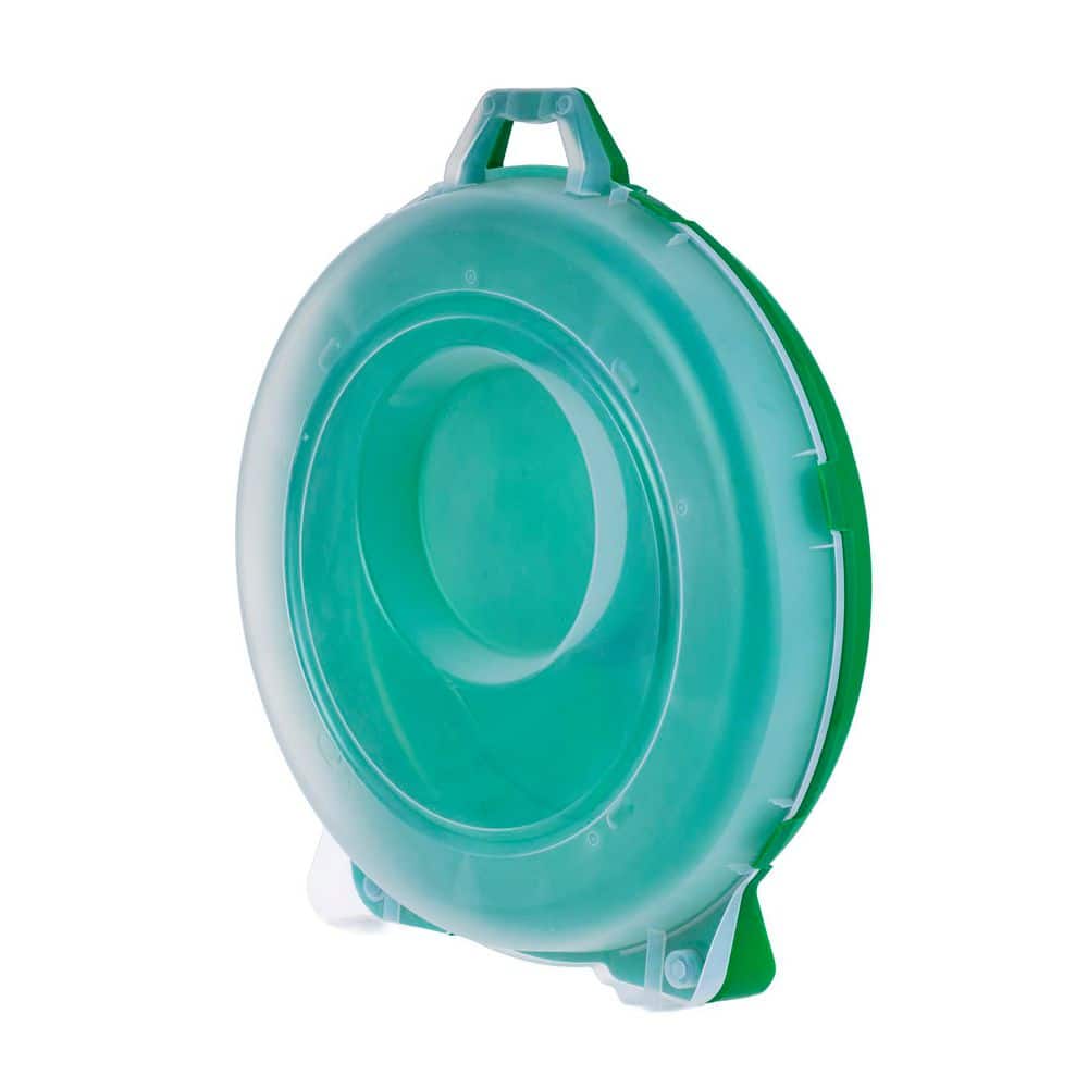 IRIS 24 in. Wreath Storage Tote, Green Body and Clear Lid (2-Pack) 500525 - The Home Depot