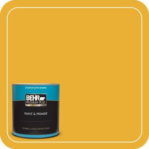 BEHR PREMIUM PLUS 8 oz. #P280-7 Midsummer Gold Satin Enamel Interior ...