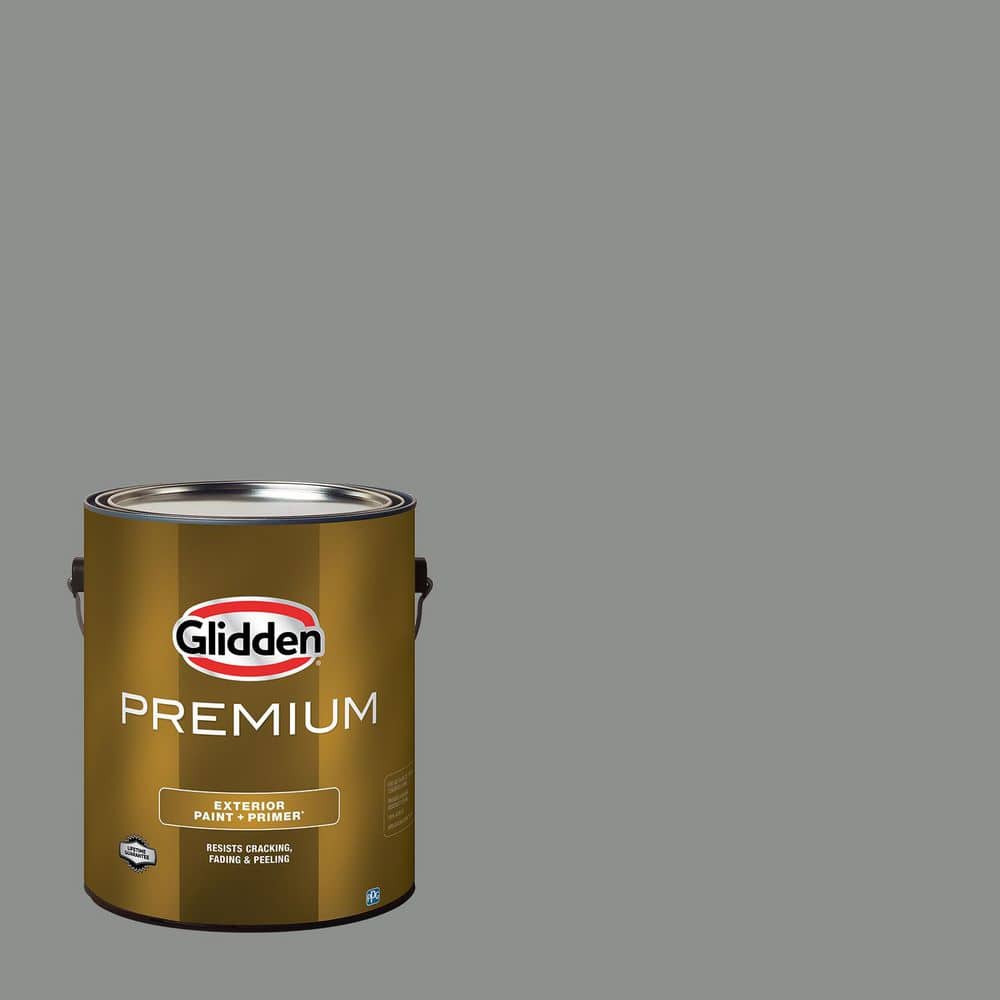 Glidden Premium 1 gal. PPG1009-5 Phoenix Fossil Semi-Gloss Exterior ...