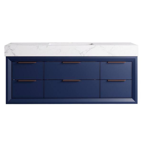 Floating - Blue - Bathroom Vanities - The Home Depot