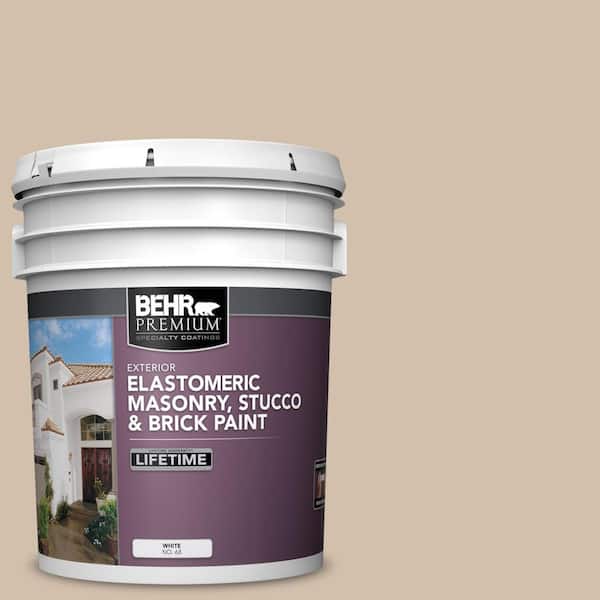 BEHR PREMIUM 5 gal. #PFC-27 Light Rattan Elastomeric Masonry, Stucco ...