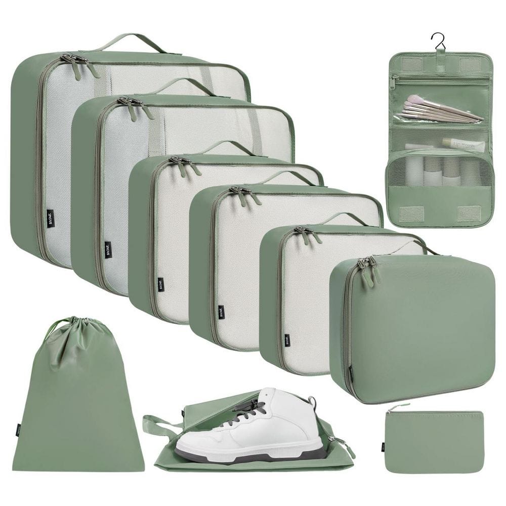 Numhew 10-Piece Matcha Green Packing Cubes, Various Sizes Packing ...