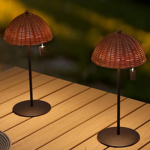 JONATHAN Y Tilly 12.75 in. Indoor/Outdoor Rechargeable/Cordless ...