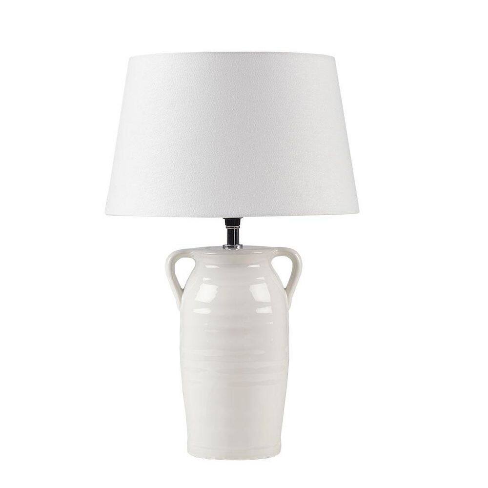 Jushua 19.29 in. Ceramic Table Lamp with Handles, White CT-ZY-96577 ...