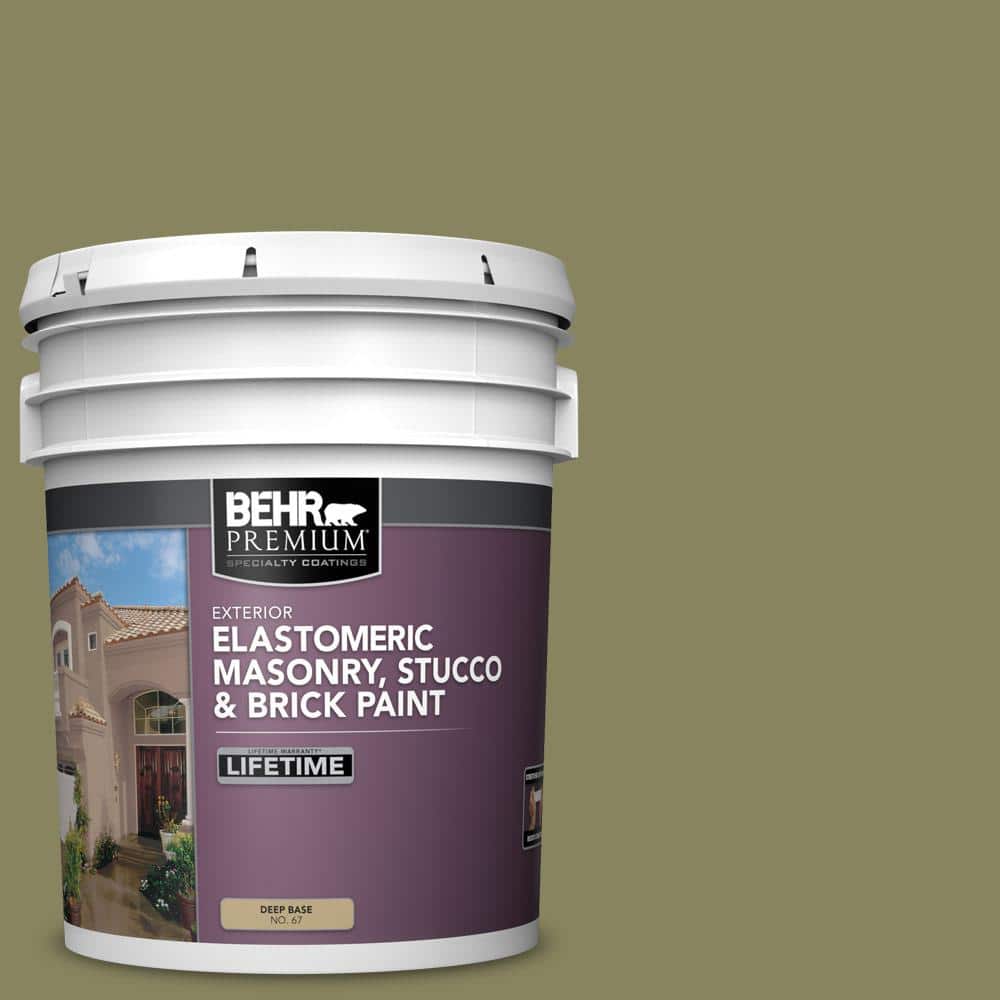 BEHR PREMIUM 5 gal. #S350-5 Green Scene Elastomeric Masonry, Stucco and ...