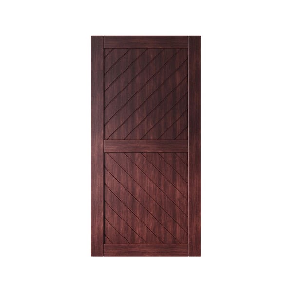 HOMACER XT3 40 in. x 80 in. C-Panel Solid Core Red Mahogany Slanted ...