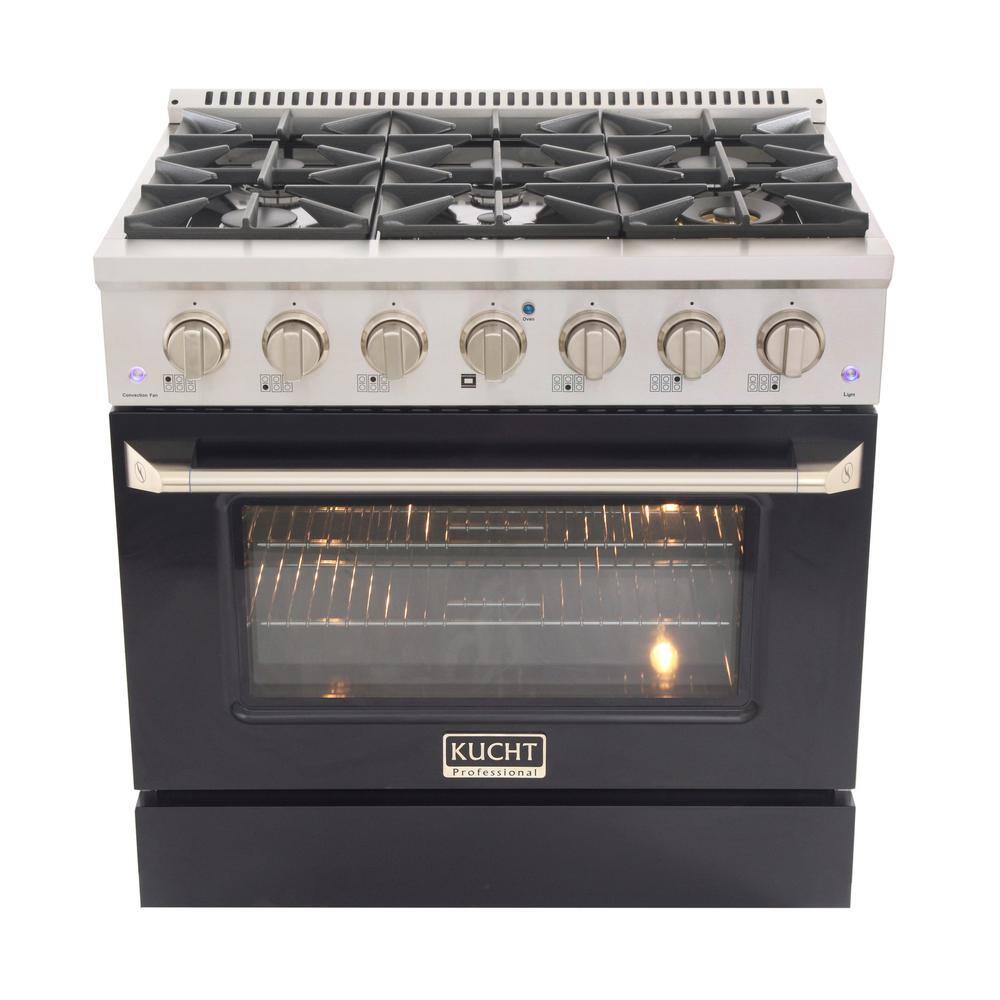 Kucht Pro-Style 36 in. 5.2 cu. ft. Natural Gas Range with Sealed ...