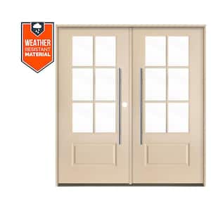 Krosswood Doors UINTAH Faux Pivot 72 in. x 79 in. 6-Lite Left-Active ...