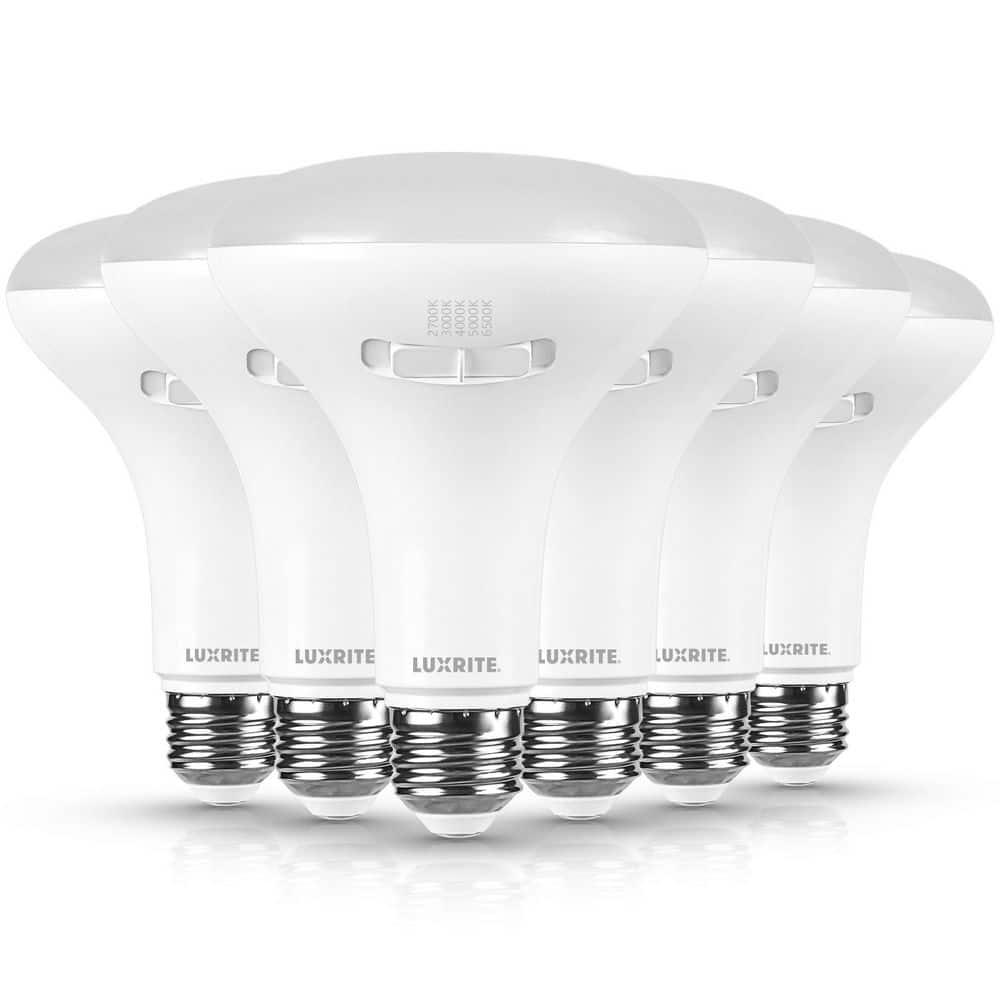 LUXRITE 85 Watt Equivalent BR30 LED Light Bulb 5CCT 10-Watt 850 Lumens ...