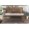 Ashland 2-Person Metal Outdoor Bench with CushionGuard Beige Cushion ...