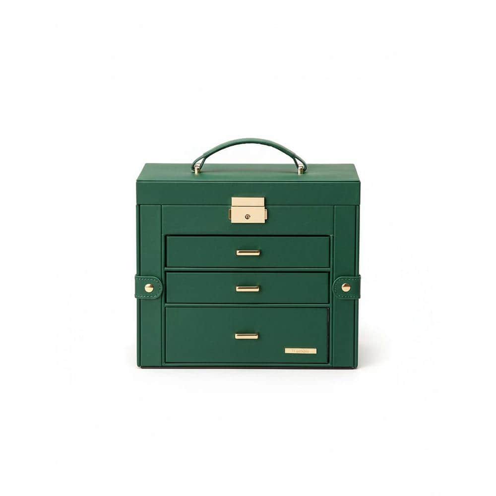 2 IN 1 Jewelry Box, with Small Travel Case, Forest Green YA104 - The ...
