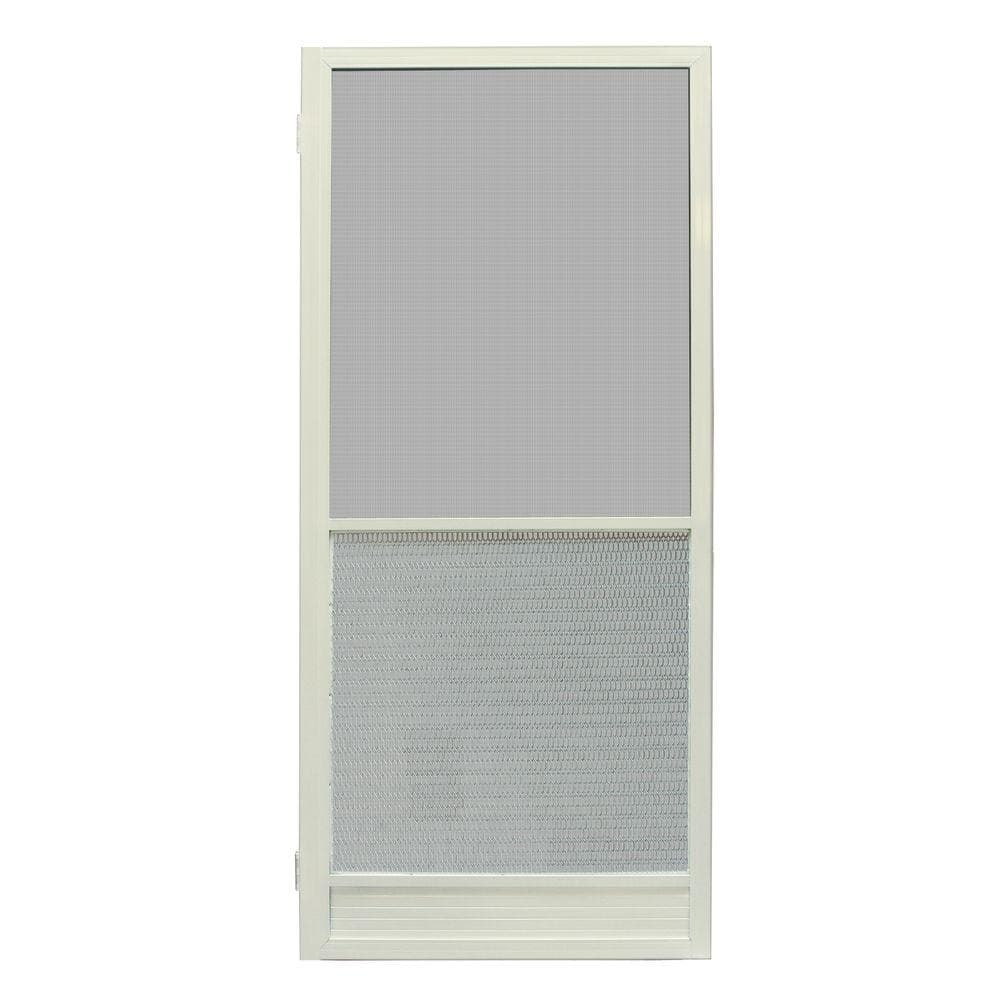 Unique Home Designs 32 in. x 80 in. Powder-coat Navajo White Metal ...