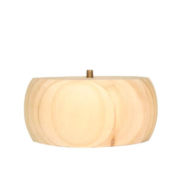 Foster Decorative Millwork 5 in. Round Pine Bun Foot 2731 - The Home Depot
