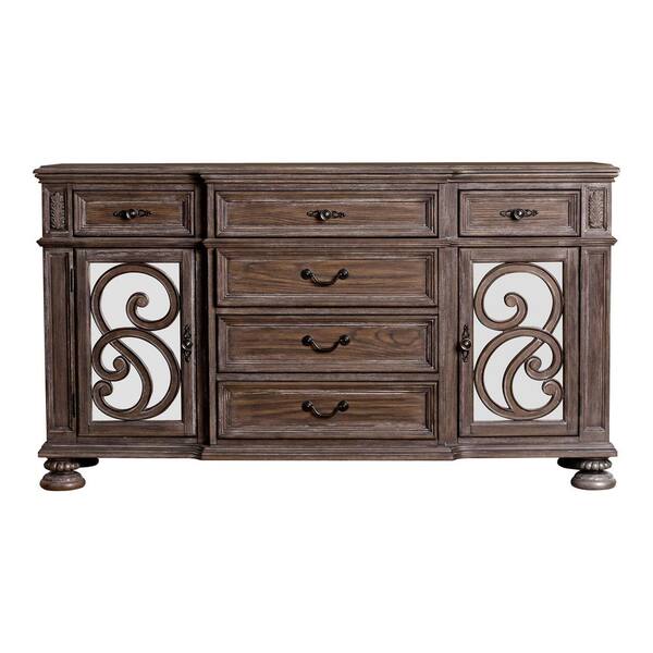 Furniture of America Willadeene Rustic Natural Tone Wood 68 in. Buffet ...