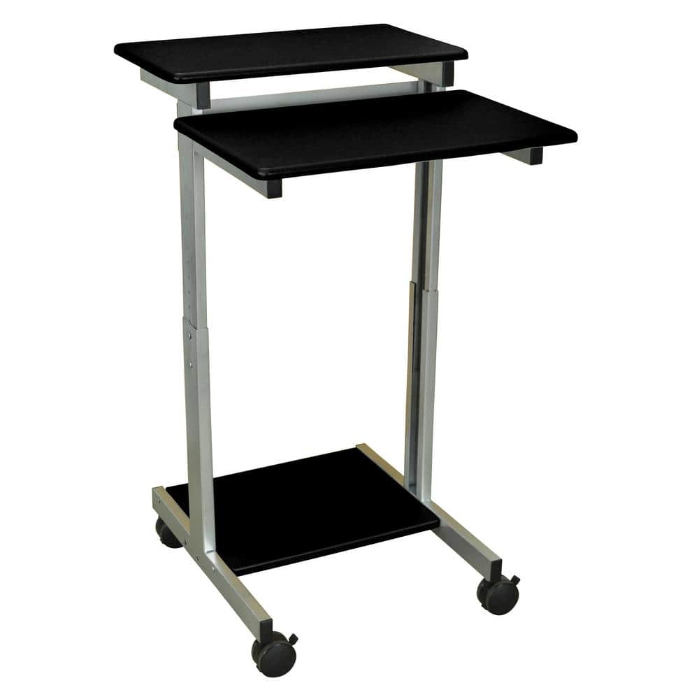Luxor 24 in. Rectangular Black/White Standing Desks with Adjustable ...