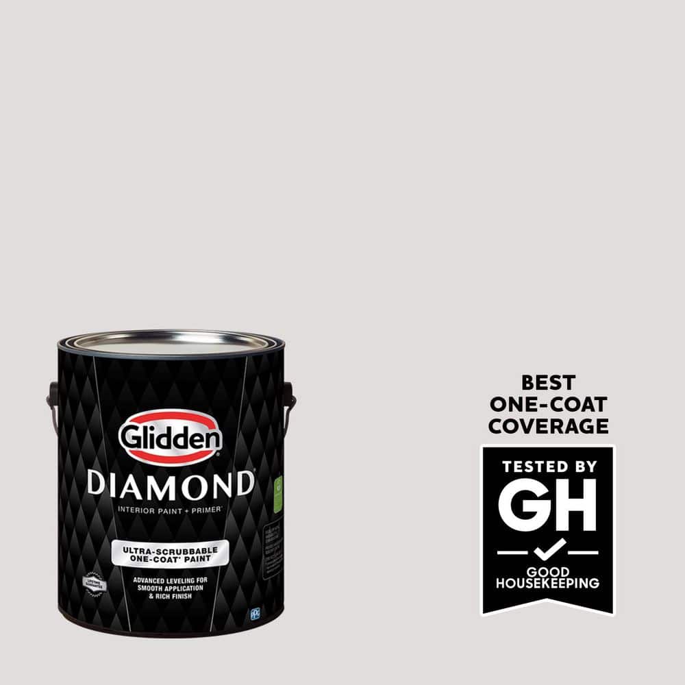 Glidden Diamond 1 gal. PPG1014-3 Silver Screen Ultra-Flat Interior ...