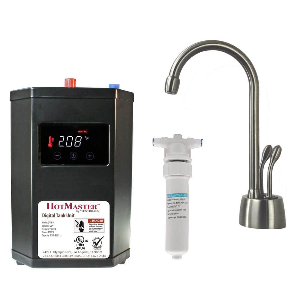 Westbrass 9-1/4 in. Develosah 2-Handle Hot and Cold Water Dispenser ...