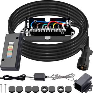 Lukyamzn 7 Way Trailer Junction 7 Color-Coded Electric Wires Connection ...