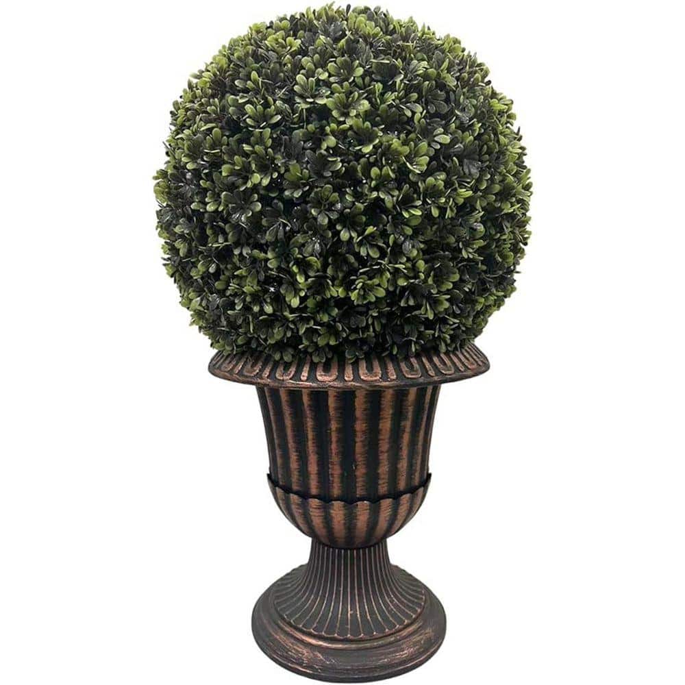 Elegant Aesthetic Green 24 in. Indoor, Outdoor Plastic Artificial Ball ...