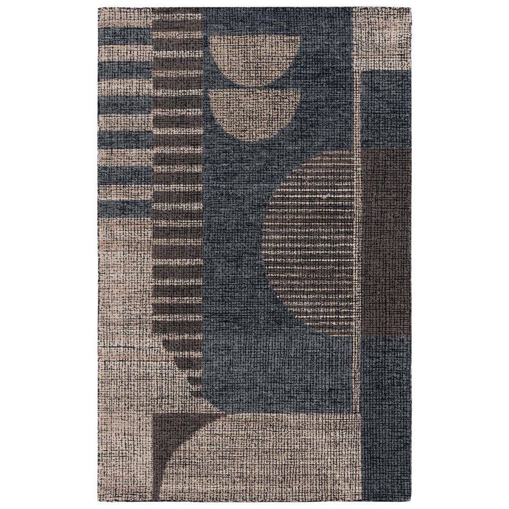 SAFAVIEH Fifth Avenue 5 ft. x 8 ft. Beige/Gray Abstract Geometric Area ...