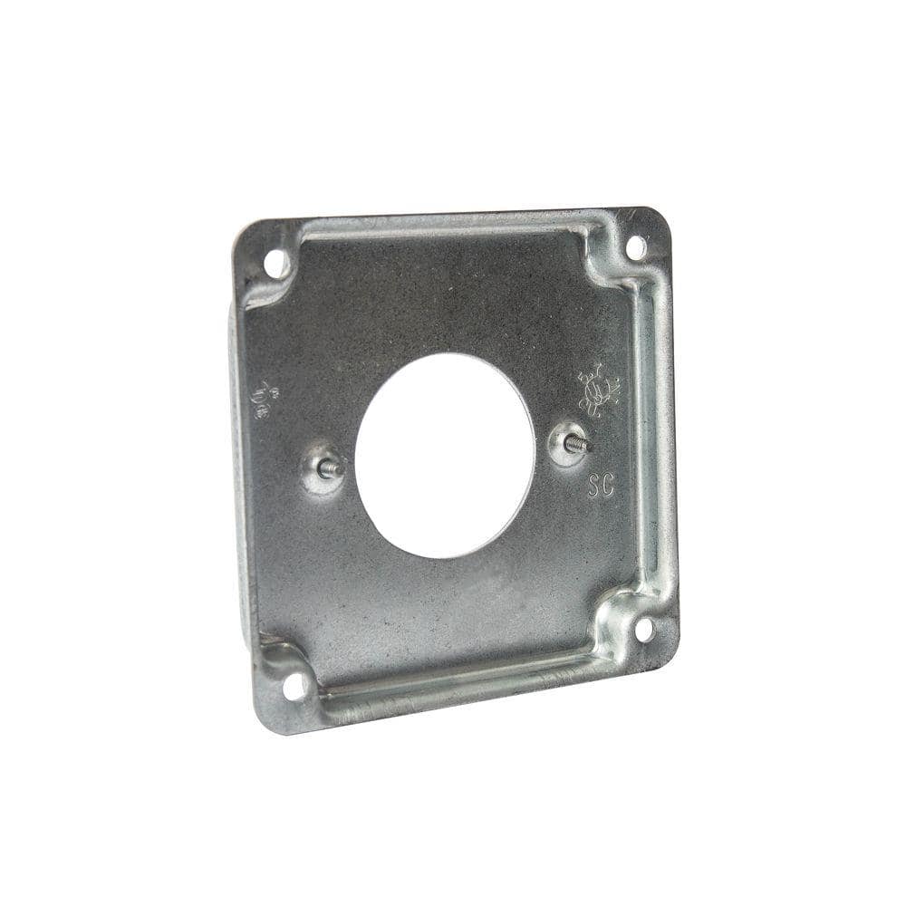 Steel City 4 in. 5 cu. in. Pre-Galvanized Steel Square Electrical Box ...