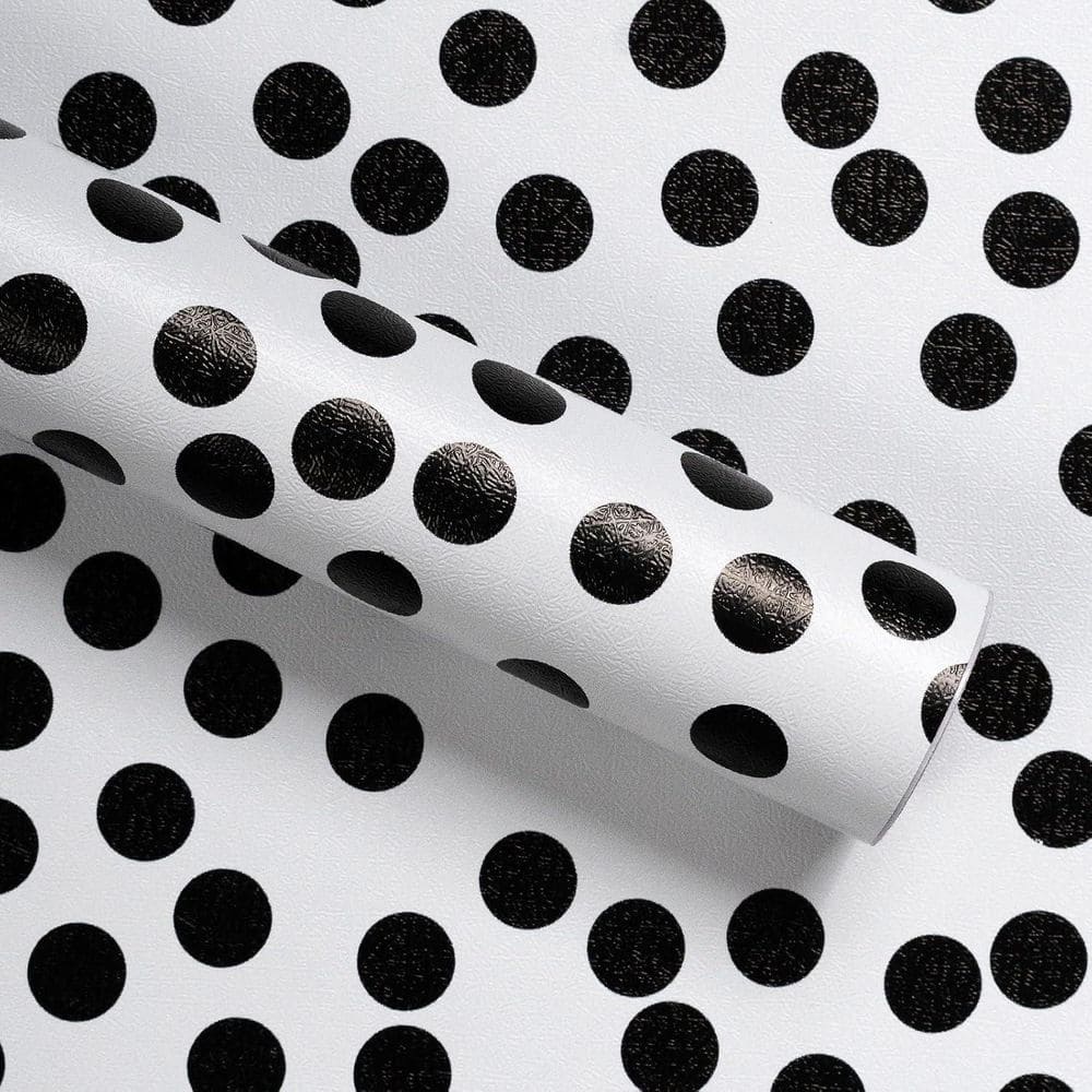 Black and White Peel and Stick Wallpaper Polka Dot Self Adhesive Spots ...