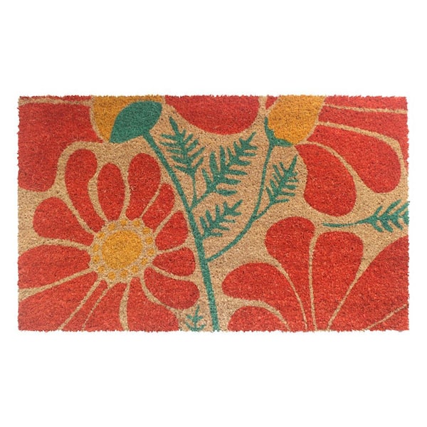 RugSmith Folk Flowers Multi 30in. x 18in. Door Mat DM12525 - The Home Depot