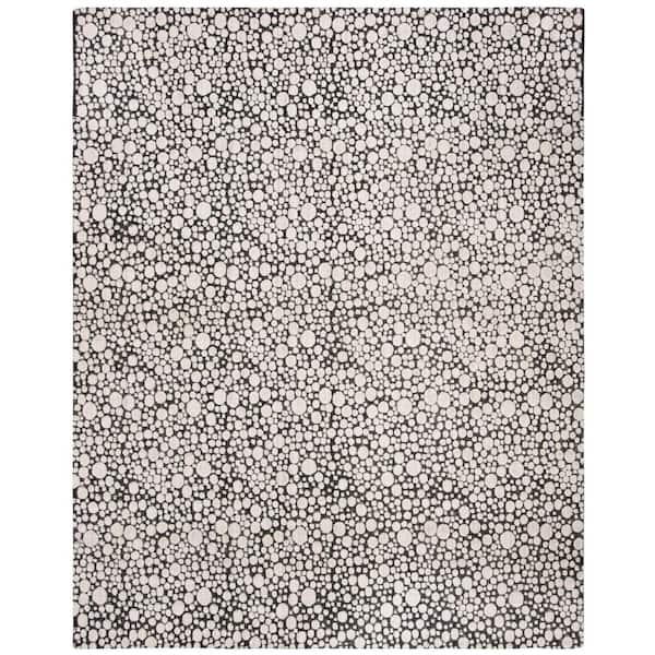 SAFAVIEH Mirage 8 ft. x 10 ft. Charcoal/Cream Abstract Spotted Area Rug ...