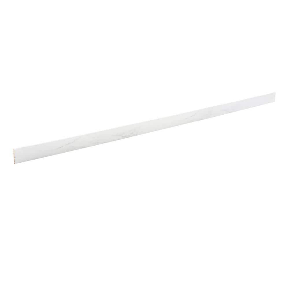 STRETTA 10 ft. x 4 in. Laminate Countertop Backsplash in White Matte ...