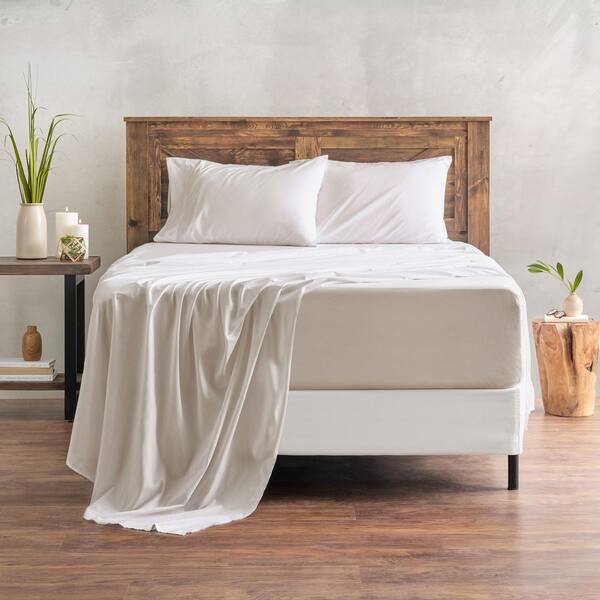 CHANASYA 4-Piece Light Tan Solid Color Checkered Embossed Microfiber ...