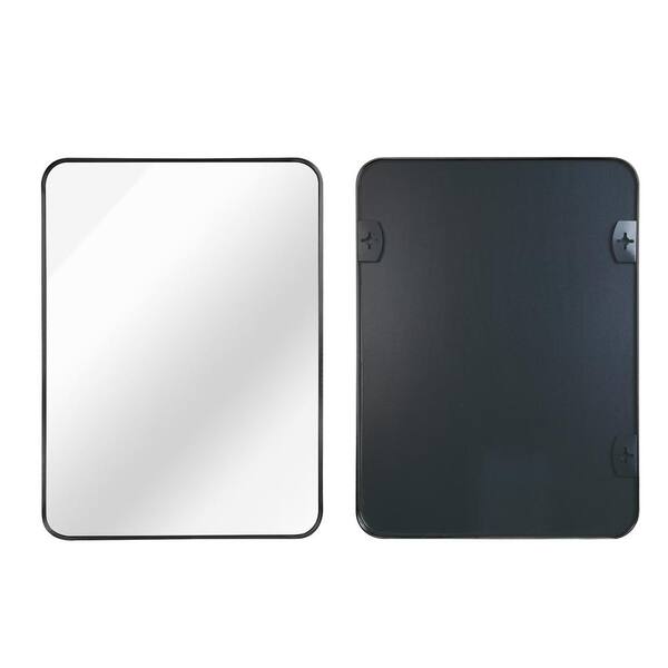 22 in. W x 30 in. H Rectangular Metal Framed Wall Mounted Bathroom ...