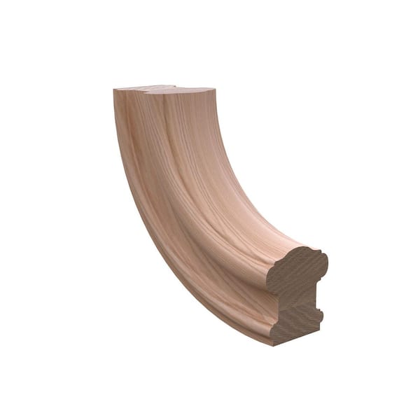 EVERMARK Stair Parts 7714 Unfinished Red Oak 90° Up-Easing Handrail ...