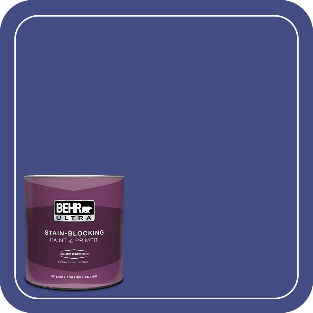 BEHR ULTRA 1 qt. #MQ5-48 Boudoir Blue Extra Durable Eggshell Enamel ...