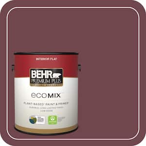 BEHR PREMIUM PLUS 1 gal. #PPU1-14 Formal Maroon Semi-Gloss Enamel EcoMix Plant-Based Interior ...