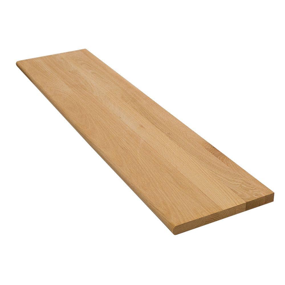 Stairtek 1 in. x 11.5 in. x 42 in. Unfinished Red Oak Tread BTRO1142 ...