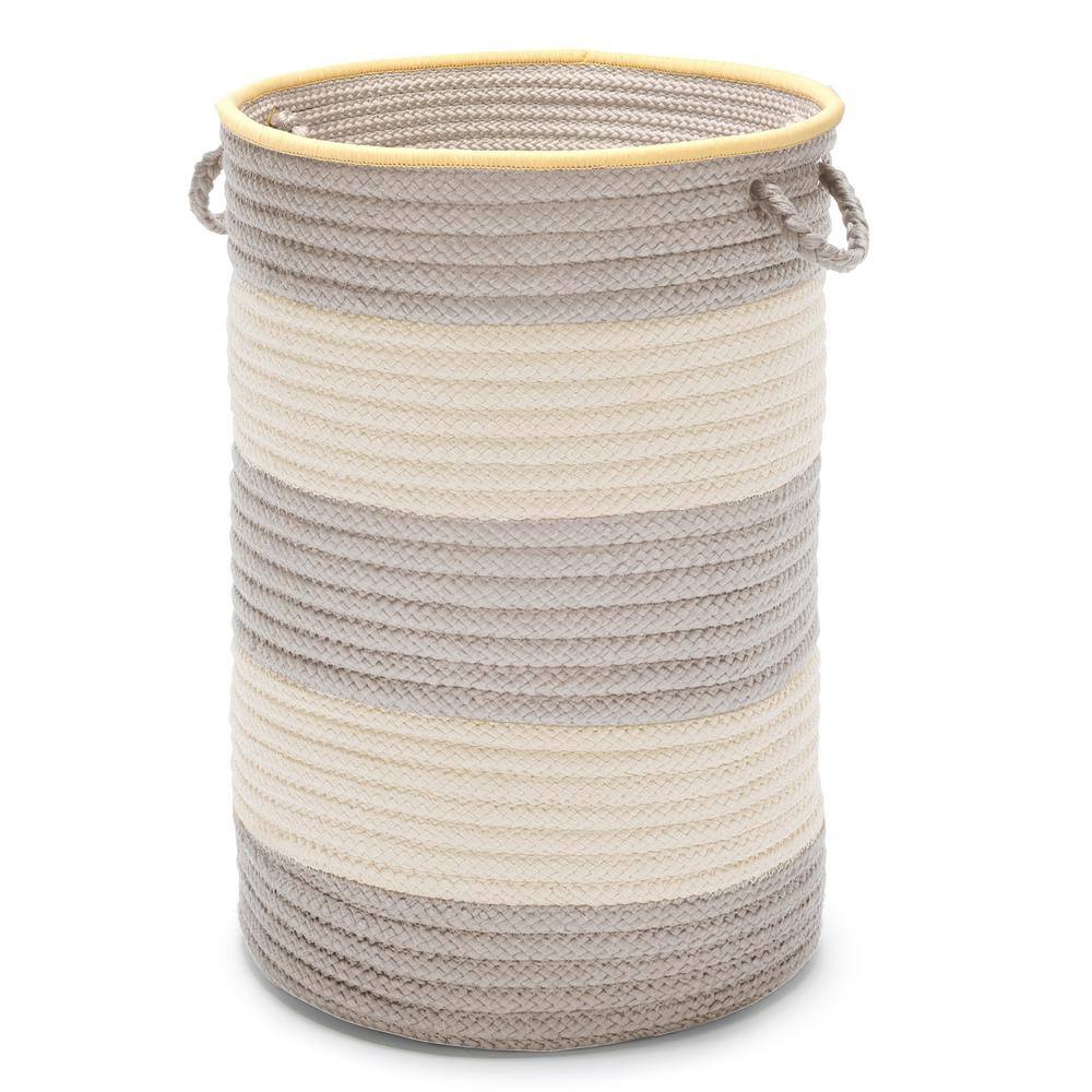 Colonial Mills Color Pop Round Polypropylene Hamper Shadow Yellow 16 in ...